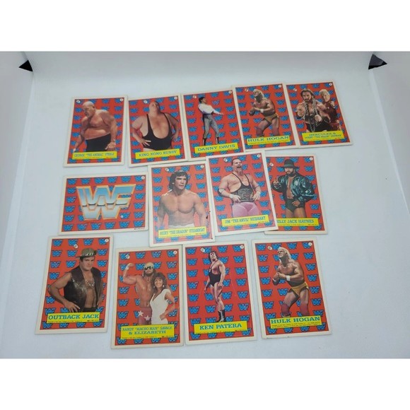 Toys | 1987 Titansports Wwf Lot Of 12 Stickers Hogan Outback Jack Bundy ...